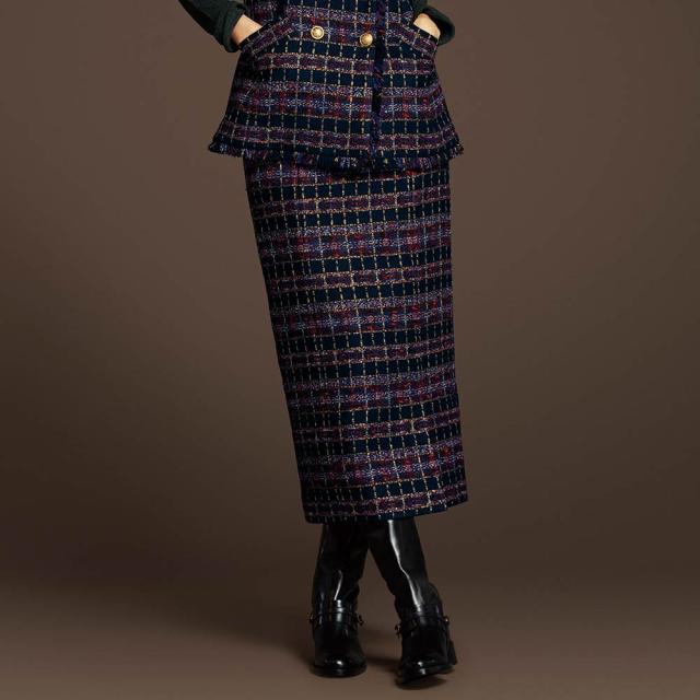 マリア・ケント社 ファンシーツイード スカート ファッション スカート PC5972