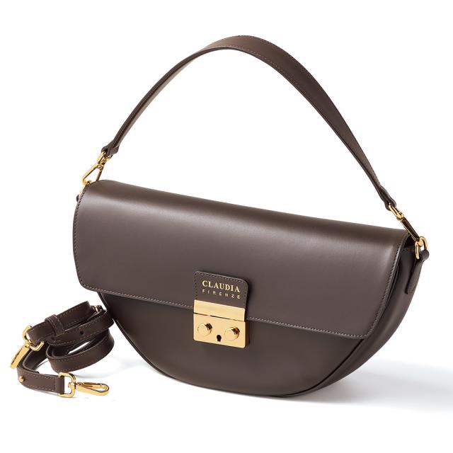 CLAUDIA/クラウディア 金具デザイン ショルダーバッグ（イタリア製） バッグ レザーバッグ 革バッグ 125205