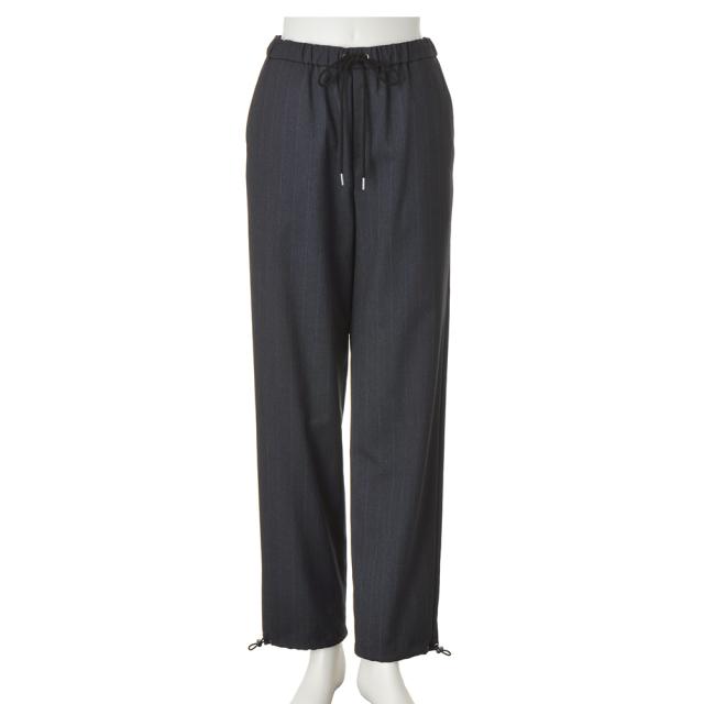 ≪股下丈72cm≫ ラメ入り ストライプ イージーパンツ パンツ 110604