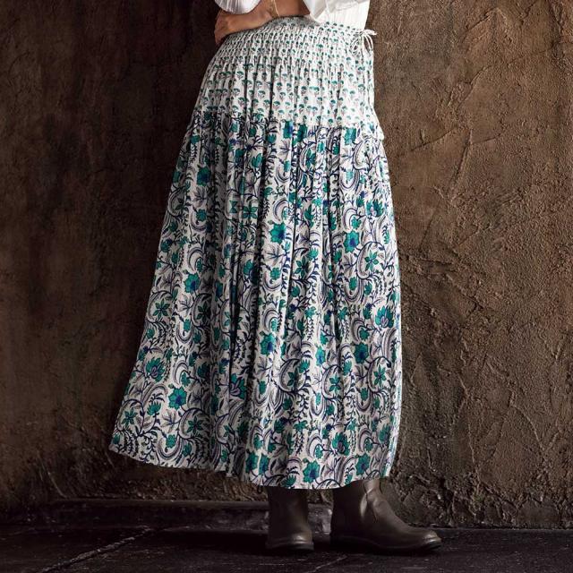 インド製 ブロックプリント スカート ファッション スカート PC5404