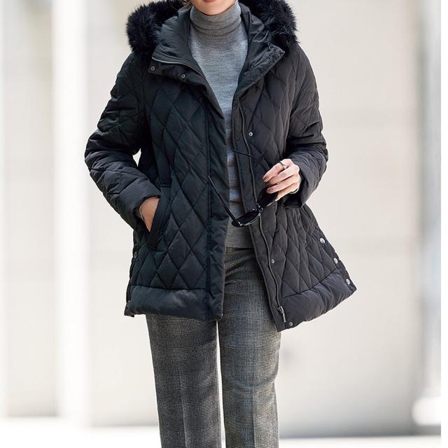 テントライン フーテッド ダウンコート コート ショートコート ハーフコート PC5657