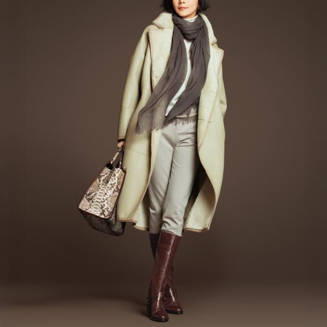 「クリスティア」 コロニア ムートン リバーシブル コート ファッション コート PC5806