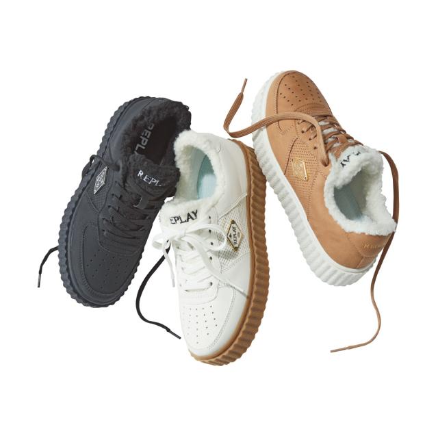 REPLAY/リプレイ 厚底 ボア スニーカー スニーカー コンフォートシューズ ヒールスニーカー 134704