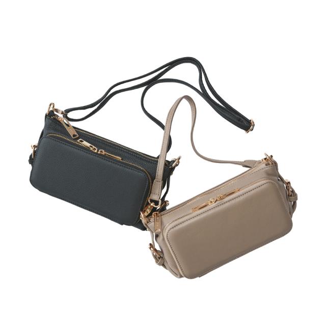 QUAY/キー レザー ウォレット ショルダーバッグ 財布 ケース ポーチ 134803