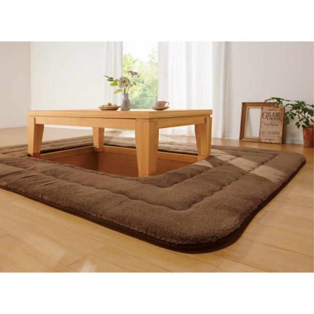 ≪【長方形・大】190×260cm≫ もこふわマイクロファイバーのシープ調ふっくらこたつシリーズ 堀りこたつ敷き布団 こたつ敷布団 611122