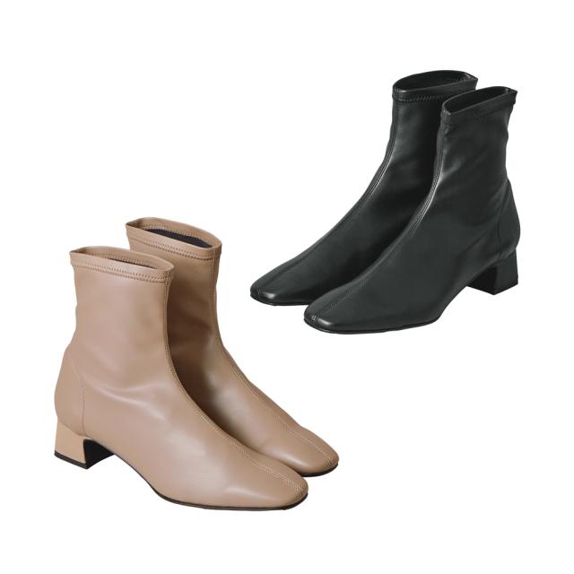 FABIO RUSCONI/ファビオルスコーニ ストレッチ ショートブーツ（イタリア製） ブーツ ブーティ ショートブーツ 120506