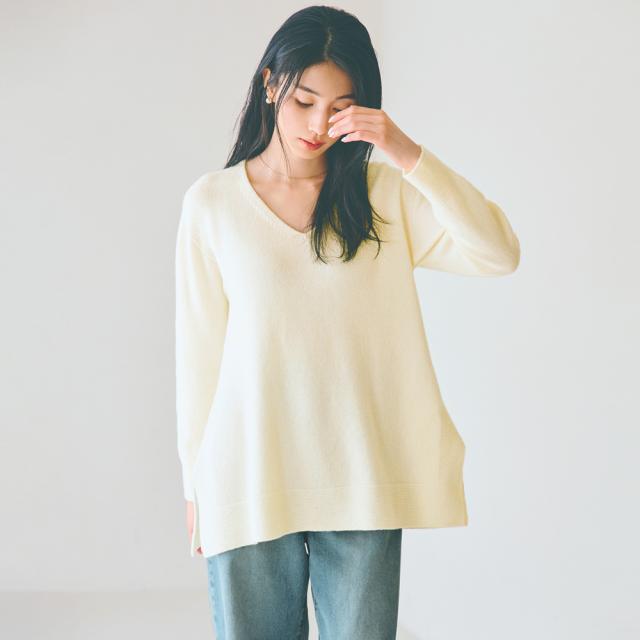 ホールガーメント（R） Vネックプルオーバー（日本製） ニット セーター ニットセーター 121802