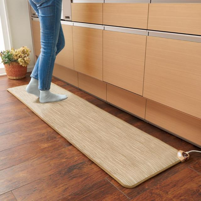 ≪約45×130cm≫ ホットキッチンマット カーペット柄 季節家電 生活家電 暖房器具 ヒーター 616027