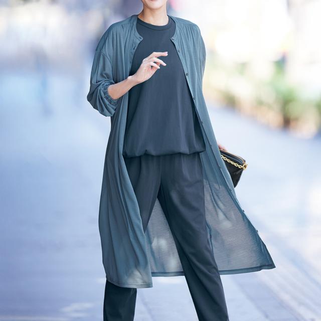 「A-GIRL’S」 FRESCA ゼロジャージー ロングカーディガン ファッション カーディガン ボレロ PC5517