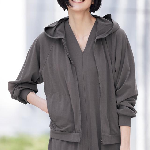 「A-GIRL’S」 FRESCA プレーティング 天竺パーカ ファッション パーカー スウェット トレーナー PC5518