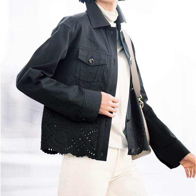 カットワーク刺しゅう デニム ジャケット ファッション ジャケット PC6017