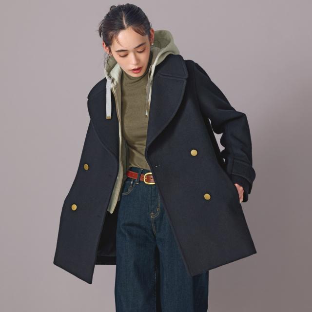 ウール混 ビーバーPコート サステナブル 118801