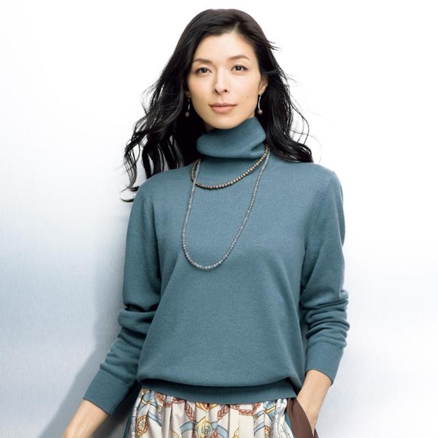 カリアッジ社 カシミヤ タートルネック プルオーバー ニット セーター ニットセーター 125601