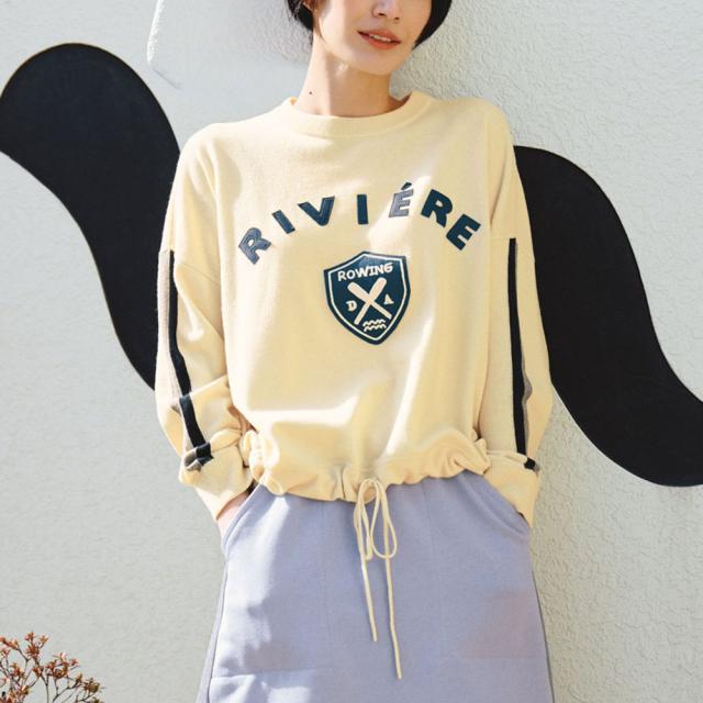 ロゴワッペン付き ニットプルオーバー ファッション ニット セーター PC6063