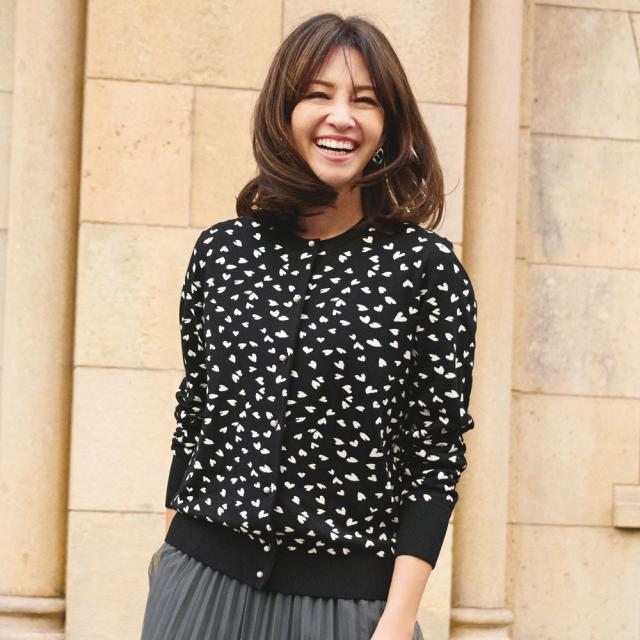 ハート柄 ジャカード カーディガン カーディガン ボレロ ショートカーディガン A24101