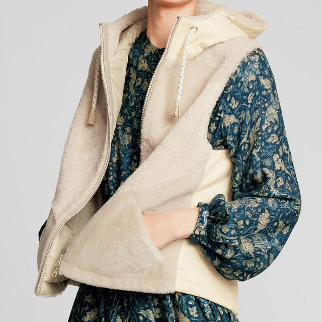 「リサコンテ」 ムートン使い 中わたベスト ファッション ジャケット PC5487