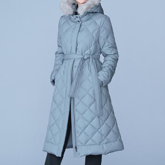 フェイクファー付き ロングダウンコート ファッション コート PC5494