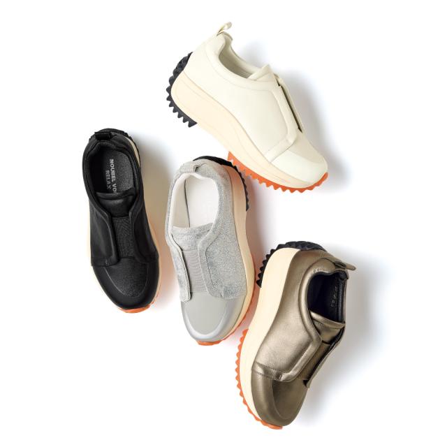 ヌーベルヴォーグ リラックス W厚底センターゴアスリッポン スニーカー コンフォートシューズ コンフォートパンプス シューズ M70602