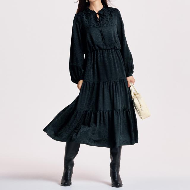 トルコ素材 レオパード柄 ワンピース ファッション ワンピース PC5815