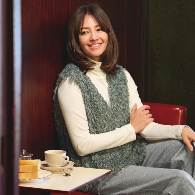 テープヤーン フリンジ Aライン ベスト ジャケット ベスト ジレ A28701