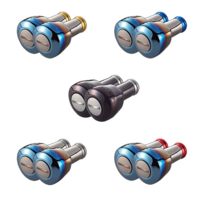 【リブレ/LIVRE】DELTA ハンドルノブ HKAL【ファイヤー・ブラウン（IP）／チタン】（2個入り）