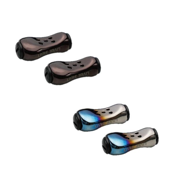 【リブレ/LIVRE】Feeler（フィーラー） ハンドルノブ HKAL【ファイヤー・ブラウン（IP）／ブラック】（2個入り）