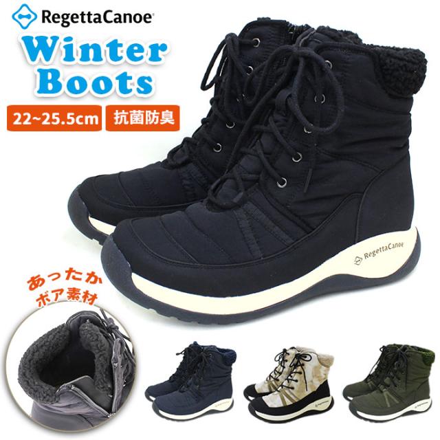 リゲッタ ブーツ 通販 Regetta Canoe リゲッタカヌー レディース ショートブーツ ショート ローヒール シューズ ダウンブーツ かわいい 防寒 歩きやすい スノーブーツ もこもこ 大人 冬