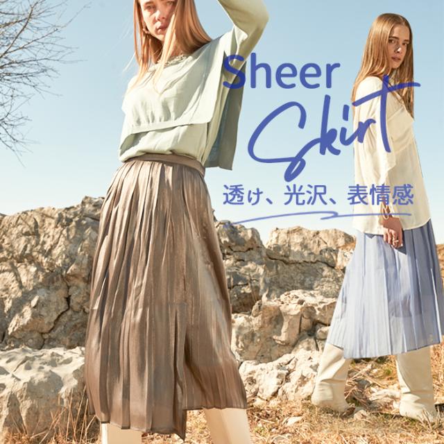 MIND シアープリーツスカート 通販 日本製 スカート プリーツスカート シアースカート ひざ丈スカート レディース プリーツ ひざ下 ひざ丈 膝丈 アシンメトリー 透け感 おしゃれ ブランド マインド 122S005 ボトムス レディースファッション