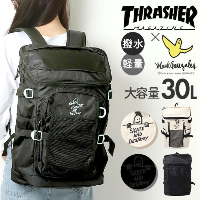 スラッシャー リュック THRASHER THR-298 通販 リュックサック バックパック バッグ ポリエステル 軽量 30l 30リットル レディース メンズ はっ水 撥水 通勤 通学 バック 鞄 おしゃれ オシャレ シンプル ブランド レディースバッグ
