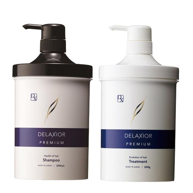 千代田化学 デラクシオ プレミアムシャンプー ＆ トリートメント セット 1000ｍL+1000g [ エイジングケア 髪 地肌 カラー パーマ ヘアケア サロン専売品 ] DELAXIOR