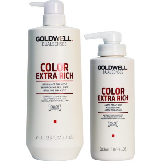 ゴールドウェル デュアルセンス カラーエクストラリッチ シャンプー＆トリートメント セット 1000mL+500g [ ヘアケア ダメージケア ヘアカラー毛 退色 褪色 防止 サロン専売品 美容師 おすすめ 人気 ] GOLDWELL