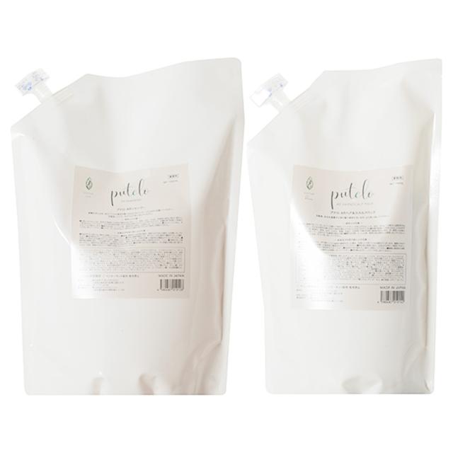 プテロ AR シャンプー ＆ スカルプパック 詰替え用セット 1500mL+1000g [ スカルプシャンプー 頭皮 毛髪 エイジングケア ハリ コシ ふんわり ヒアルロン酸 保湿 サロン専売品 ] putelo