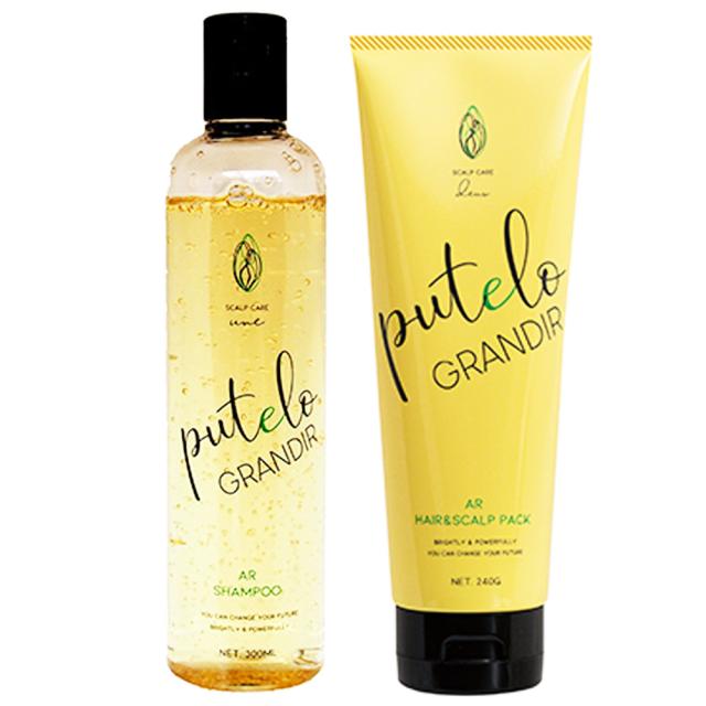 プテロ AR シャンプー ＆ スカルプパック グランディール セット 300mL+240g [ スカルプシャンプー 頭皮ケア トリートメント 毛髪 ハリ コシ ボリューム サロン専売品 ] putelo
