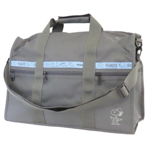 スヌーピー 旅行かばん RE-PET撥水ボストン DGRAY ピーナッツ キャラクター グッズ