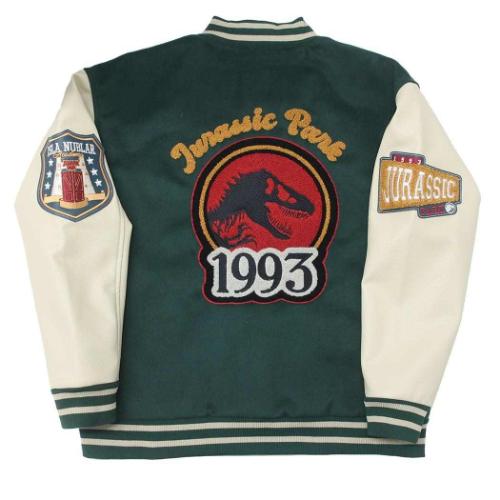 ジュラシックワールド アウター メンズ スタジャン ジュラシックグリーン 3L 恐竜 映画キャラクター グッズ