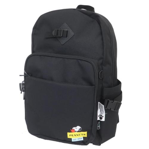 スヌーピー デイパック RE-PET スクリュック BK YEネーム ピーナッツ キャラクター グッズ