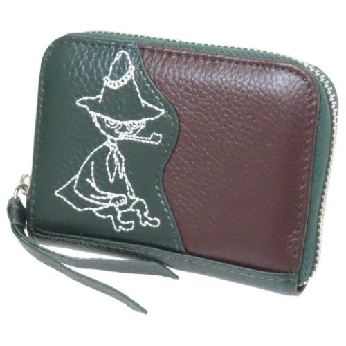 ムーミン 小銭入れ＆カード入れ 本革カードポーチ スナフキン 北欧 キャラクター グッズ