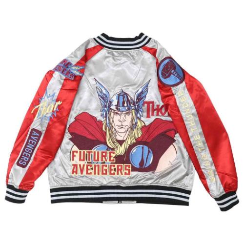 マイティソー アウター スカジャン 3L サンダーグレー MARVEL キャラクター グッズ