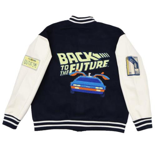 バックトゥザフューチャー アウター スタジャン 3L フロウトデロリアン 映画キャラクター グッズ
