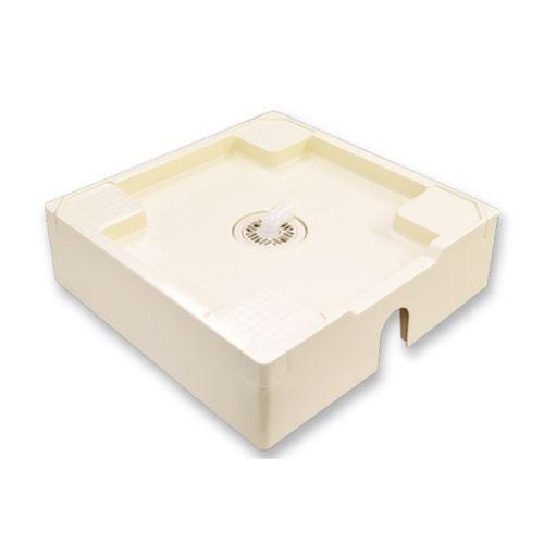 テクノテック　床上配管対応防水パン（専用排水トラップ・専用フレキ付）　アイボリーホワイト　【品番：TPU640-W1-F1】●