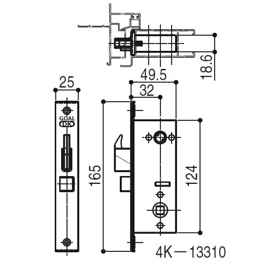 YKK AP 主錠ケース（右勝手） 【品番：YS HH4K13310】 の通販はau PAY マーケット - 住設プロ | au PAY マーケット－通販サイト