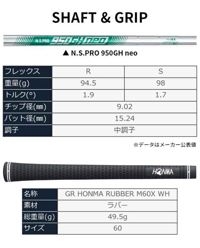 保証書なし 新品未使用  本間 ゴルフ T//WORLD Px IRON ツアーワールド アイアン 5本 セット #6~PW N.S.PRO 950GH neo S ホンマ HONMA