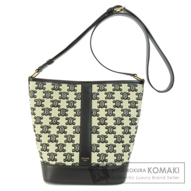 セリーヌ CELINE  スモール バケット トリオンフ  ショルダーバッグ キャンバス レディース  中古