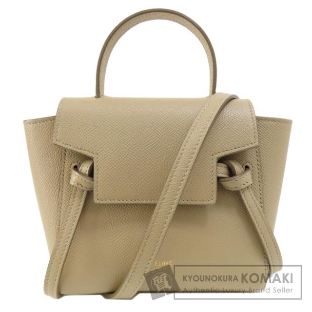 セリーヌ CELINE  ナノ ベルトバッグ 2WAY  ハンドバッグ カーフ レディース  中古