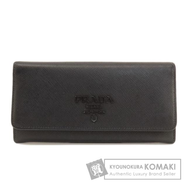 プラダ PRADA  ロゴ サフィアーノ  長財布（小銭入れあり） レザー レディース  中古