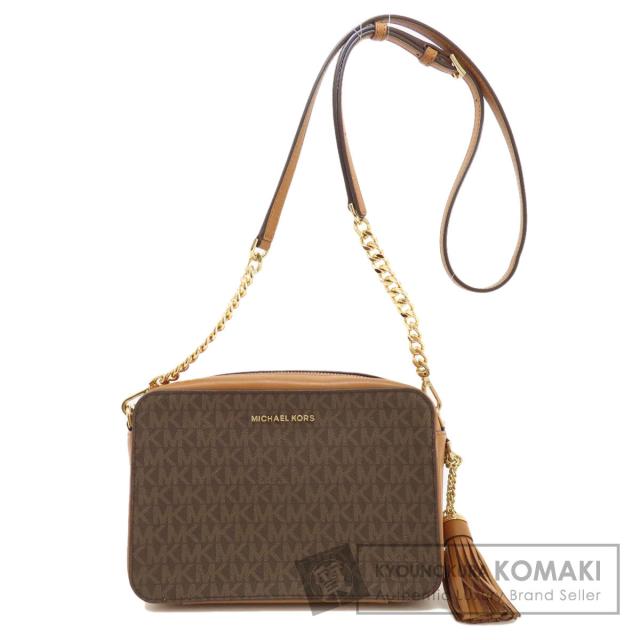 マイケルコース Michael Kors  MKシグネチャー チェーンショルダー  ショルダーバッグ レザー 中古