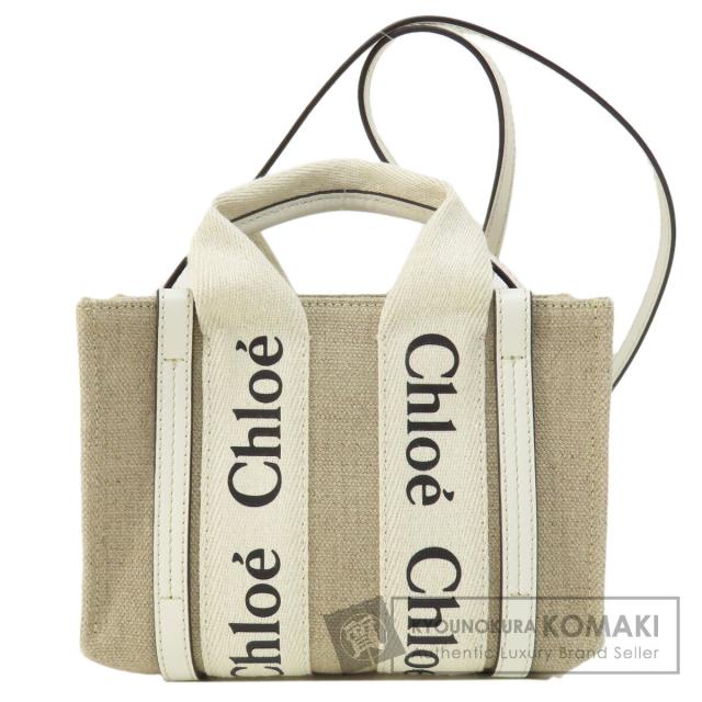 クロエ CHLOE  ミニウッディ 2WAY  ショルダーバッグ キャンバス レディース  中古