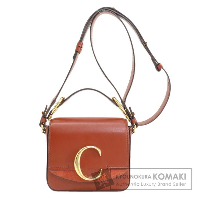 クロエ CHLOE  ミニロングショルダー クロエC 2WAY  ショルダーバッグ レザー レディース  中古