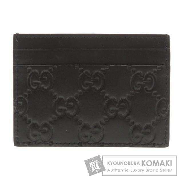 グッチ GUCCI 233166  GGシグネチャー シマ  カードケース カーフ メンズ  中古