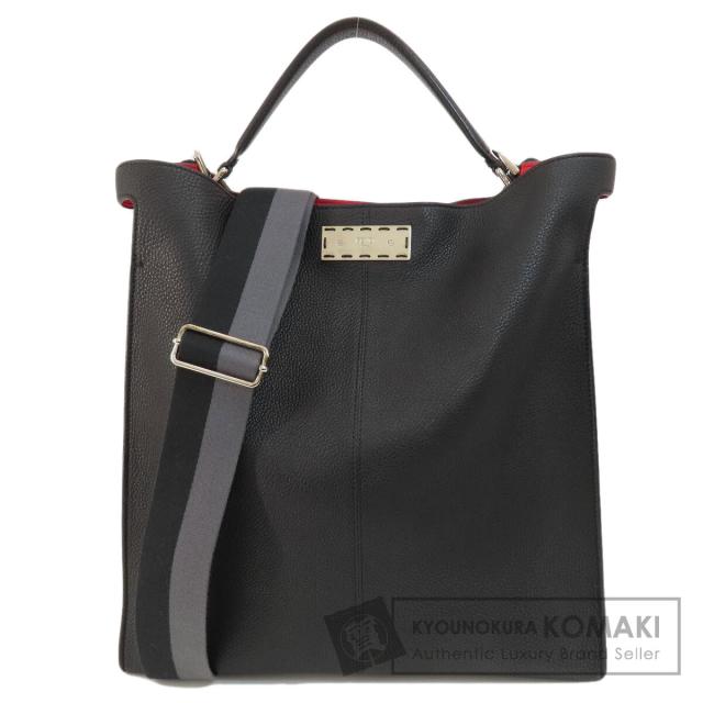 フェンディ FENDI  ロゴ 2WAY  トートバッグ カーフ レディース  中古